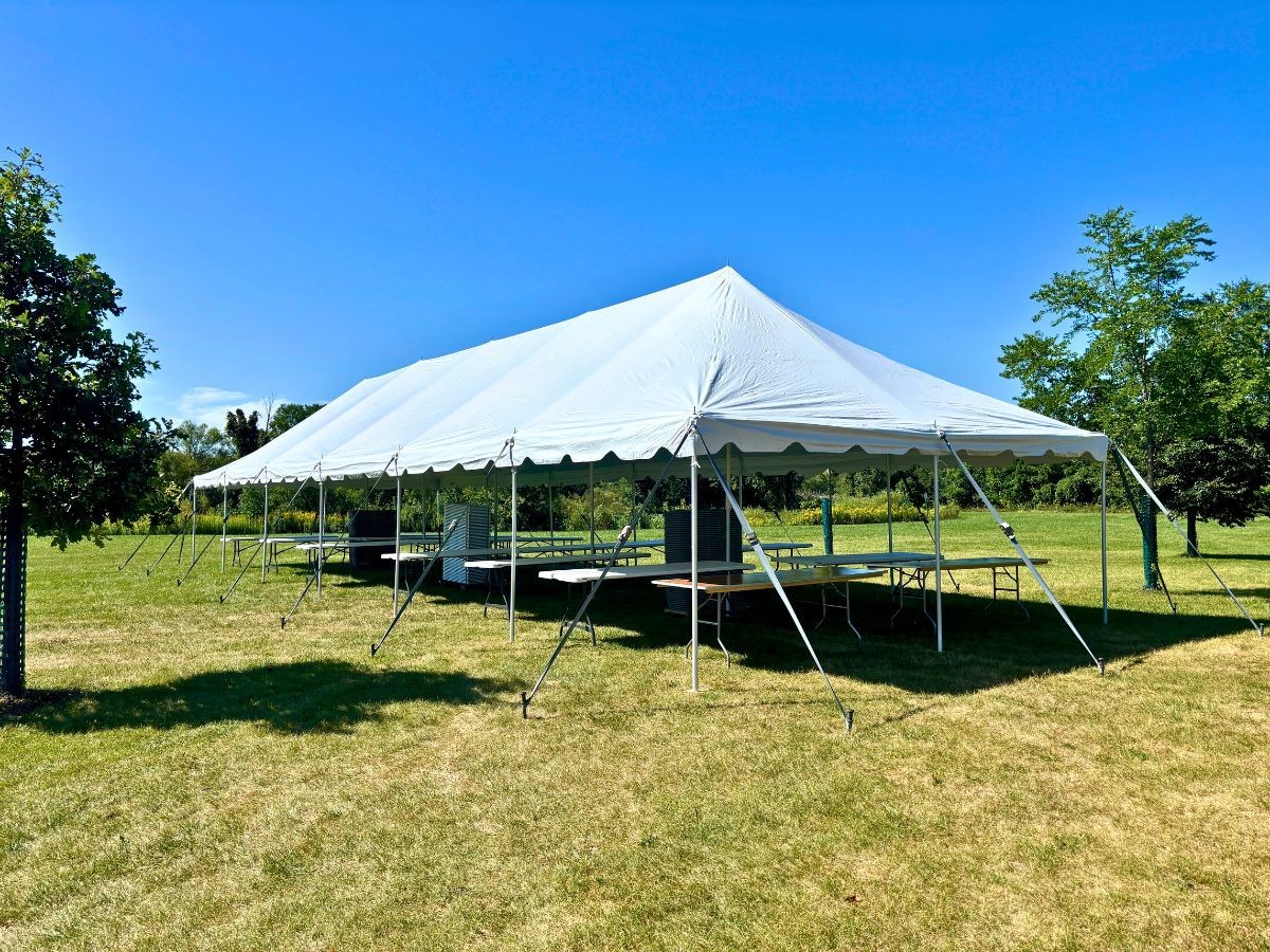 20×60 Tent Package – Rectangular Tables – Heartland Tents & Event Rentals