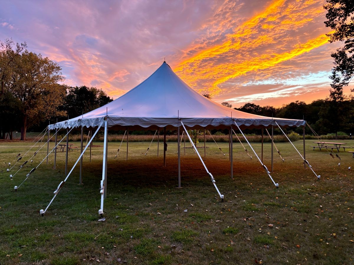 30×30 Century Pole Tent – Heartland Tents & Event Rentals