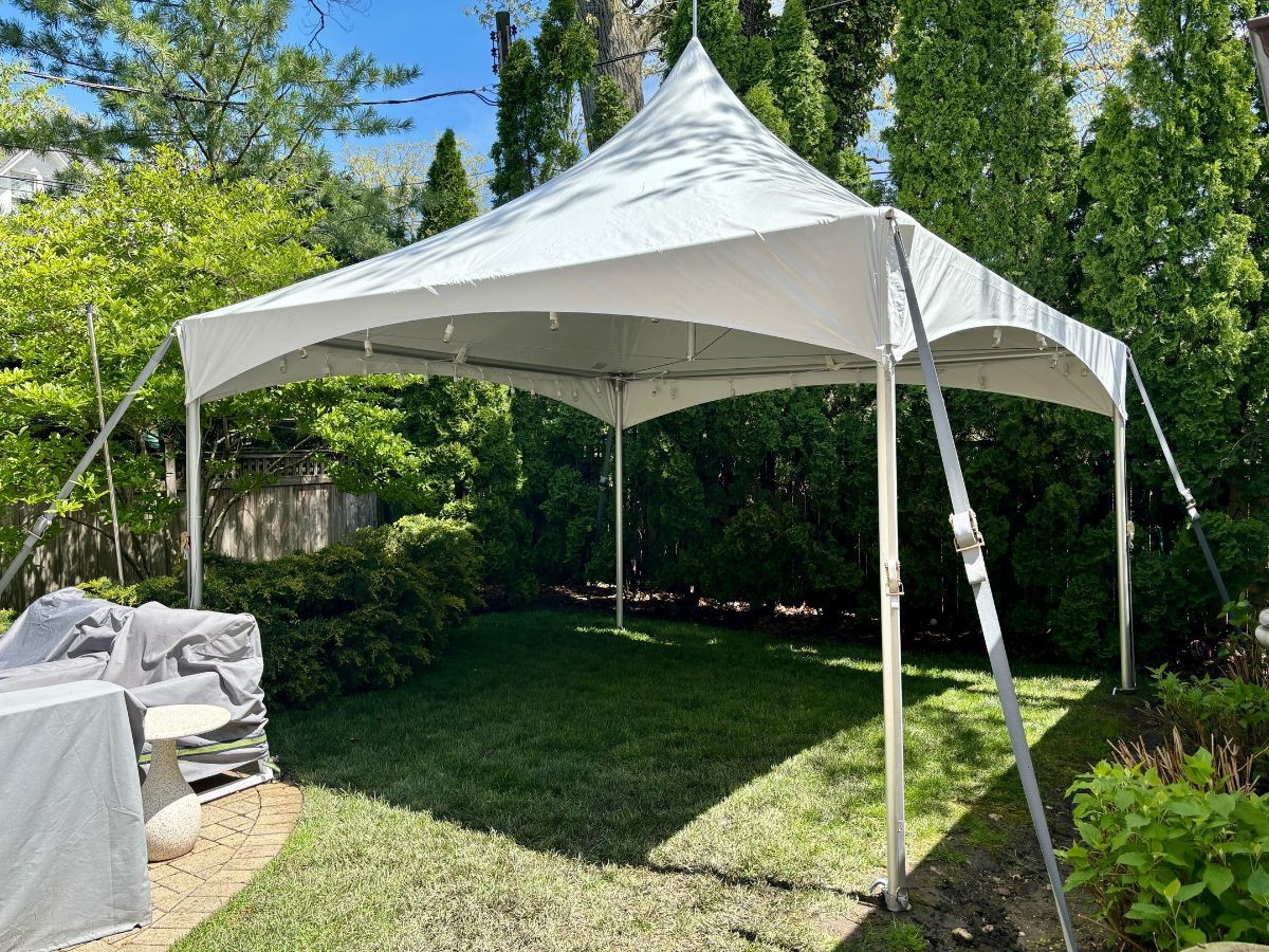 15×15 Tent Package – Rectangular Tables – Heartland Tents & Event Rentals