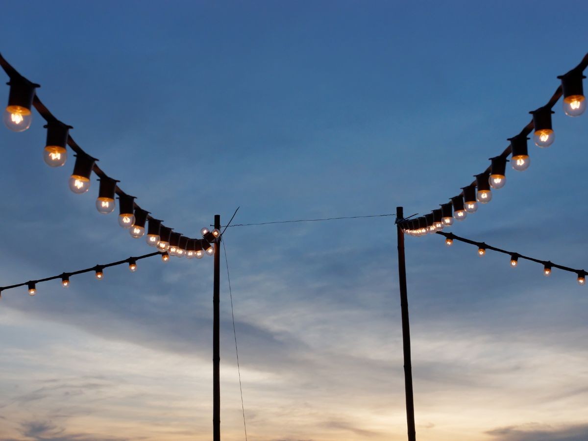 String Light Poles – Heartland Tents & Event Rentals